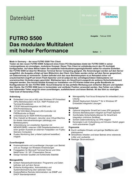 FUTRO S500 Das modulare Multitalent mit hoher Performance