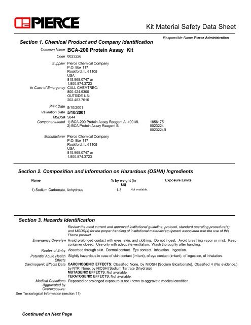 9105 BCA-200 Protein Assay Kit (English) Pierce New Kit - NUGI