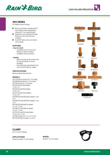 print this product tech spec - Rain Bird irrigation