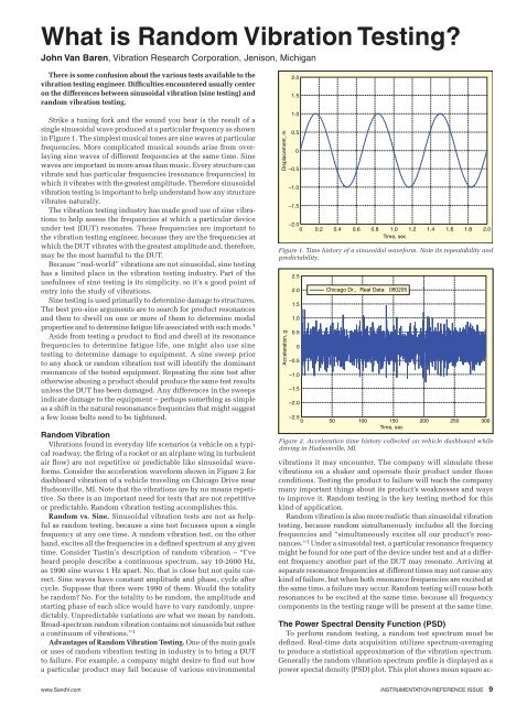 What is Random Vibration Testing? - Sound and Vibration Magazine