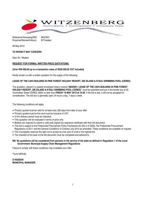 Download PDF - Witzenberg Municipality