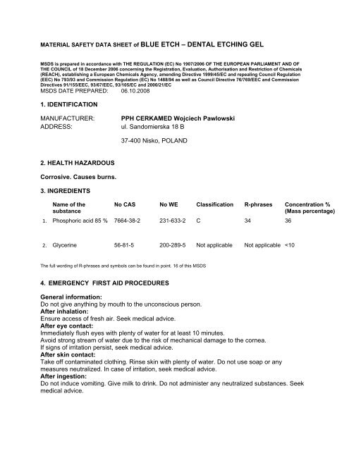 BLUE ETCH MSDS.pdf download - Cerkamed