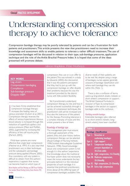 Understanding compression therapy to achieve ... - Wounds UK