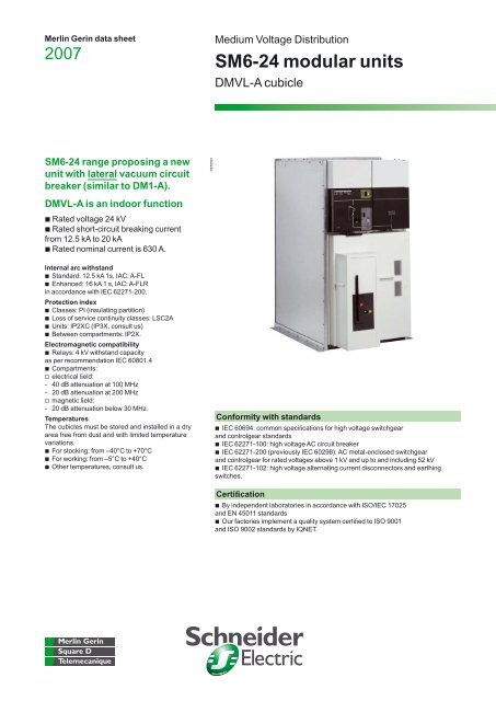 SM6-24 modular units - Schneider Electric