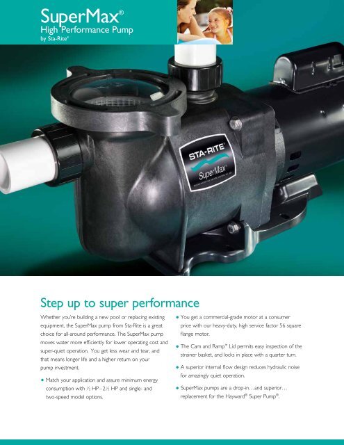 SuperMax High Performance Pump - Pentair