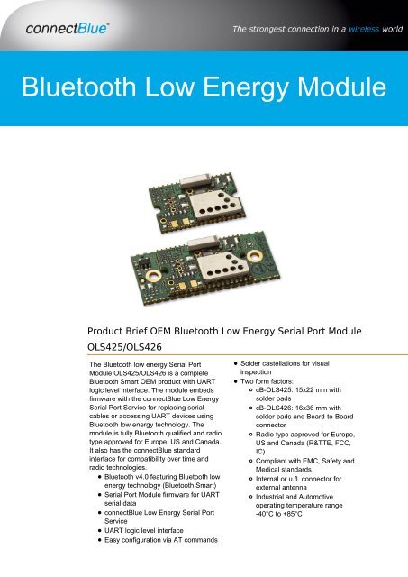 Bluetooth Low Energy Module