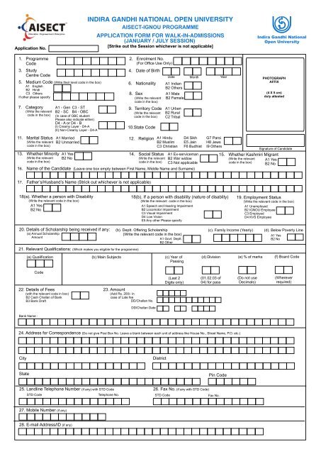 Application form AI-IGNOU commind.CDR - aisect
