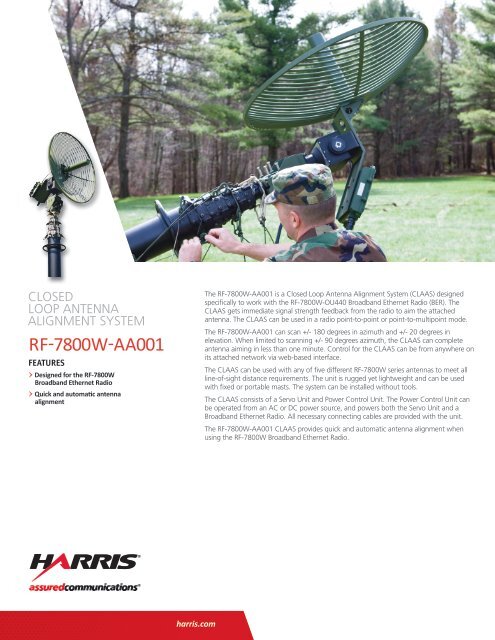 RF-7800W-AA001 - Harris Corporation