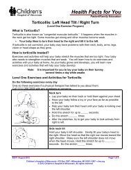 Torticollis: Right Head Tilt/Turn - Children's Hospital of Wisconsin