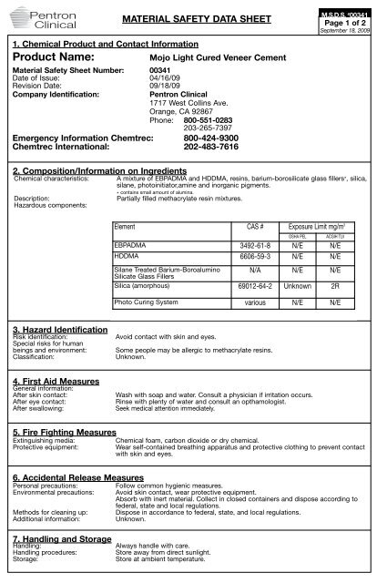 mojo veneer cement - Pentron Clinical