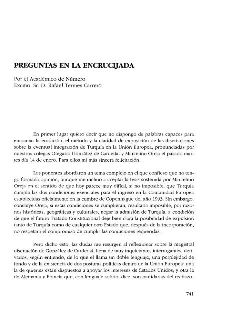 PREGUNTAS EN LA ENCRUCIJADA