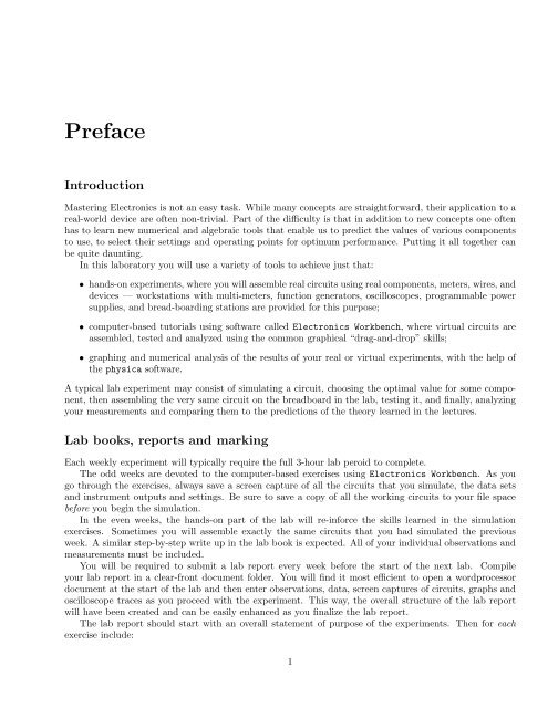 Preface - Physics Department @ Brock University