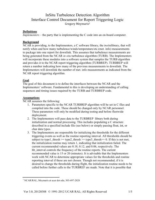 Interface Control Document for EDR Reporting software(last ... - RAL