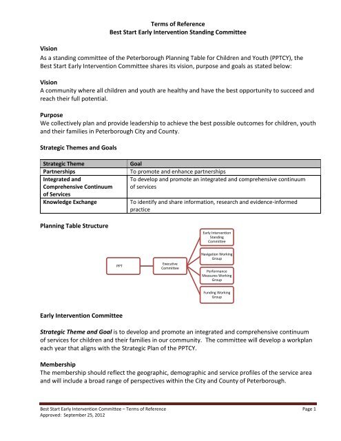 Reference Terms- Peterborough Planning Table for Children and ...