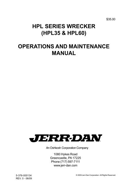 HPL Series Wrecker - Jerr-Dan