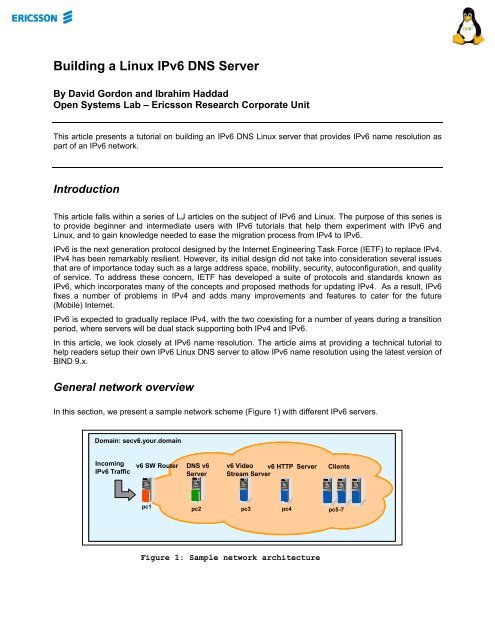 Building a DNS IPv6 Linux Server