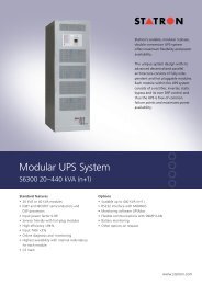 DOWNLOAD DATASHEET S2100 S2300 Industrial UPS - Statron