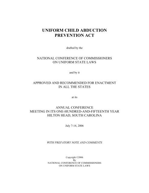 Child Abduction Prevention
