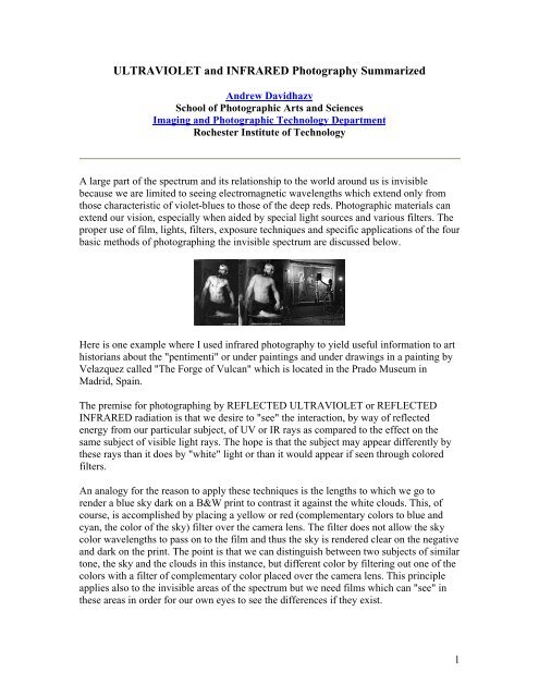 ULTRAVIOLET and INFRARED Photography Summarized - Forensic