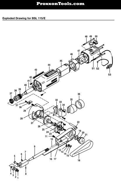 Parts Diagram - Proxxon Tools