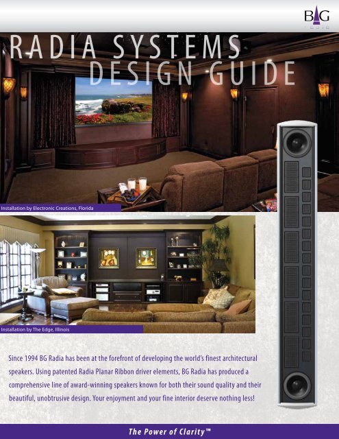 RADIA SYSTEMS DESIGN GUIDE - BG Radia