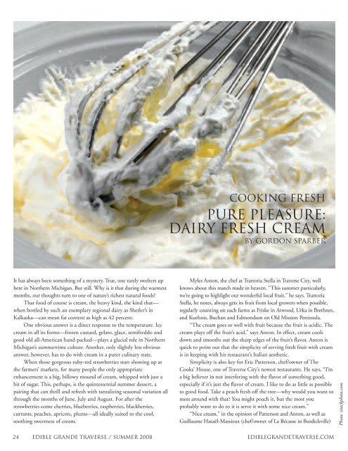 PURE PLEASURE: DAIRY FRESH CREAM - Edible Communities