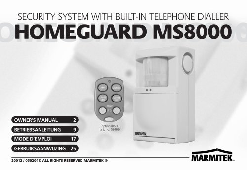 HOMEGUARD MS8000 - UK Automation