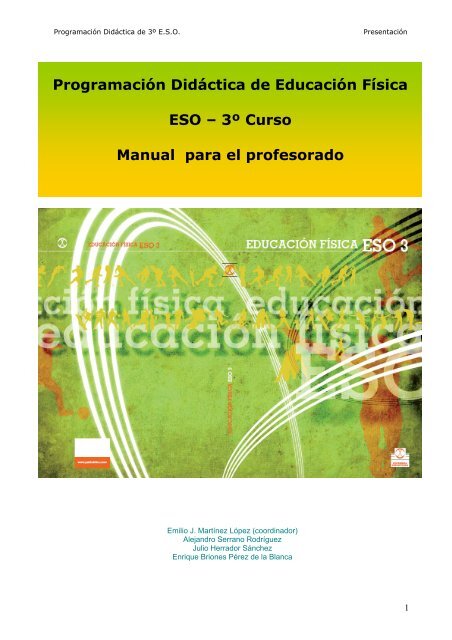 Programación Didáctica de Educación Física ESO - Editorial ...