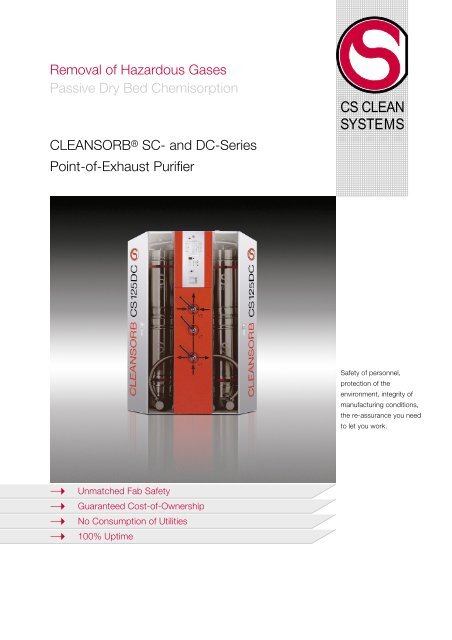 SAVH03W1 Cleansorbscdc - CS Clean Systems AG