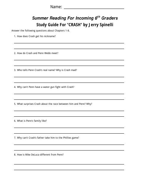 Crash By Jerry Spinelli