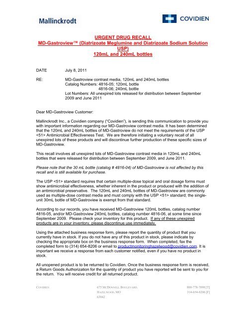Md-Gastroview Recall Letter 7-8-11 - Covidien