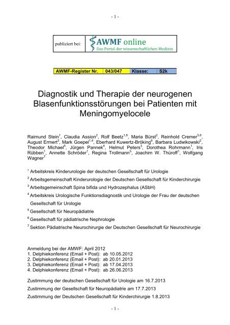 Diagnostik und Therapie - AWMF