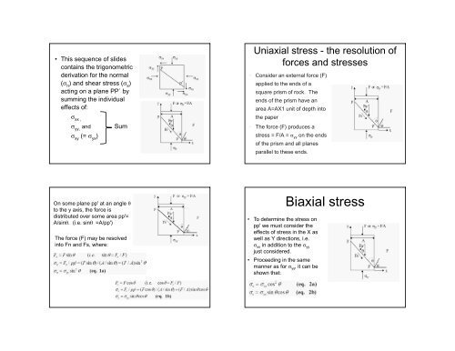 Biaxial stress