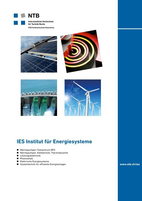 IES Institut für Energiesysteme - ntb interstaatliche hochschule für ...