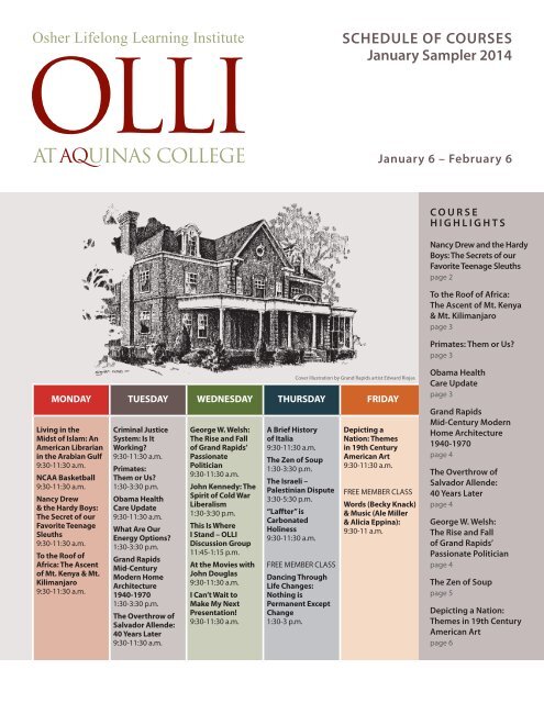 Download Course Schedule (pdf) - Aquinas College