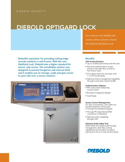 Diebold Optigard lock