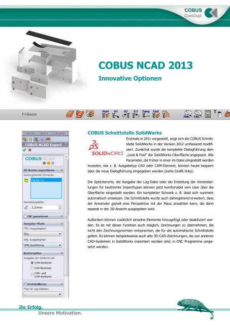COBUS NCAD 2013 Innovative Optionen - COBUS ConCept