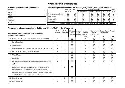 Checkliste zum Strahlenpass - BUND Bremen