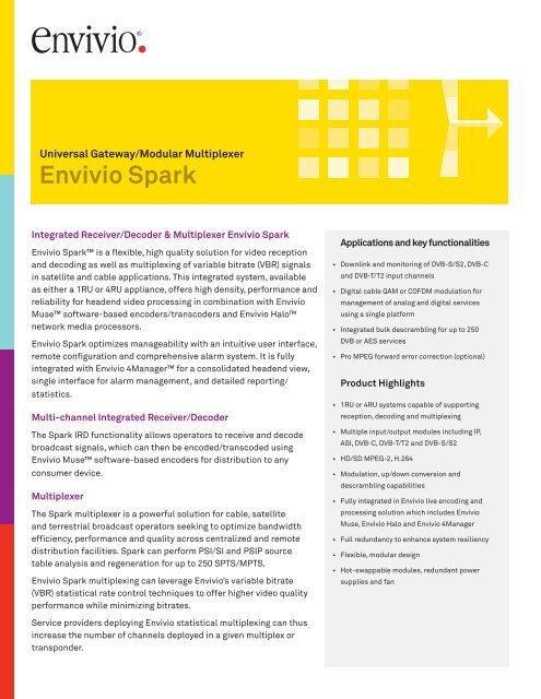 Envivio Spark