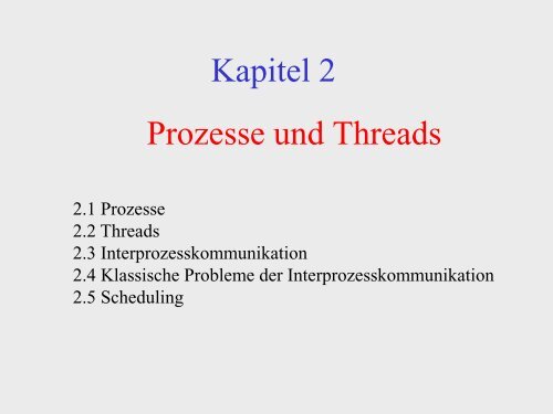 Prozesse und Threads