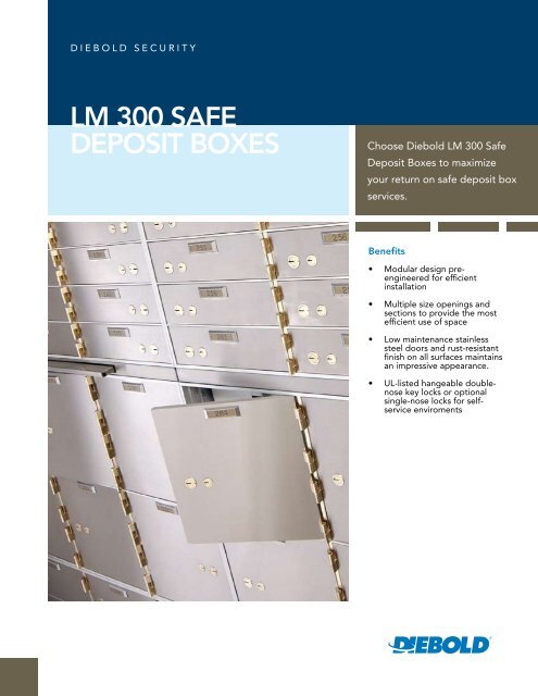 LM 300 Safe Deposit Boxes - Diebold