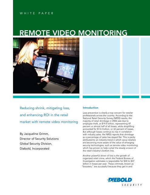 Diebold Security Monitoring