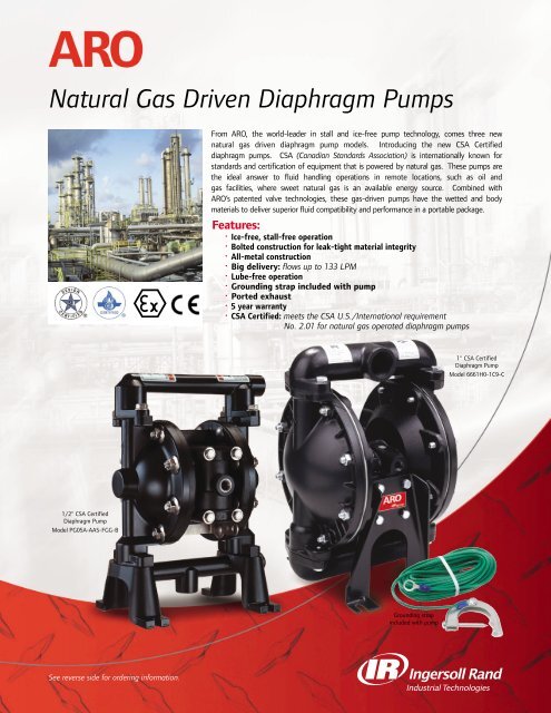 Natural Gas Driven Diaphragm Pumps - Ingersoll Rand