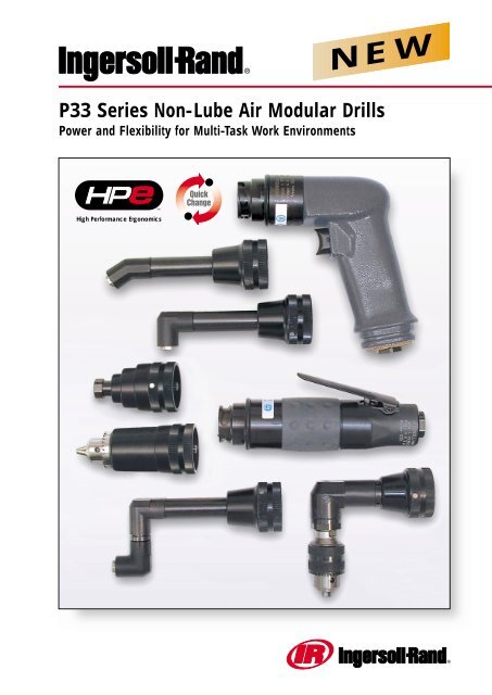 P33 Series Non-Lube Air Modular Drills - Ingersoll Rand