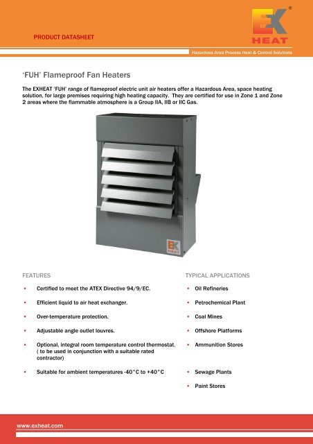 'FUH' Flameproof Fan Heaters