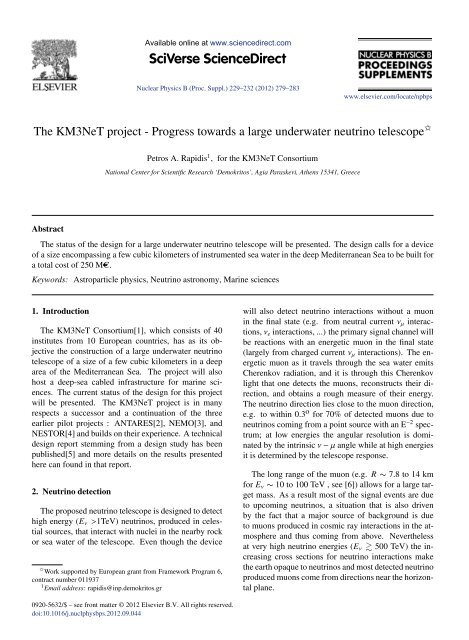 Water transparency measurements in the deep Ionian Sea ...