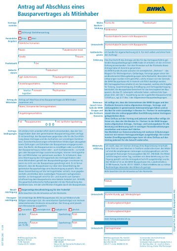 BHW Dispo-Bausparvertrag