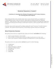 Segregated Fund Report - Insurance Councils of Saskatchewan