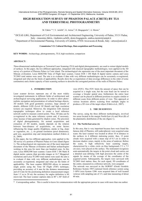 Conference Paper - ISPRS Archives
