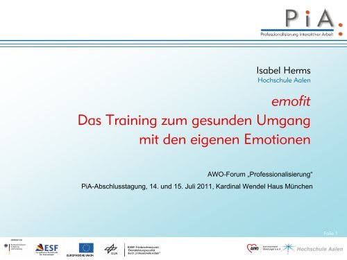 emofit - PiA-Professionalisierung interaktiver Arbeit